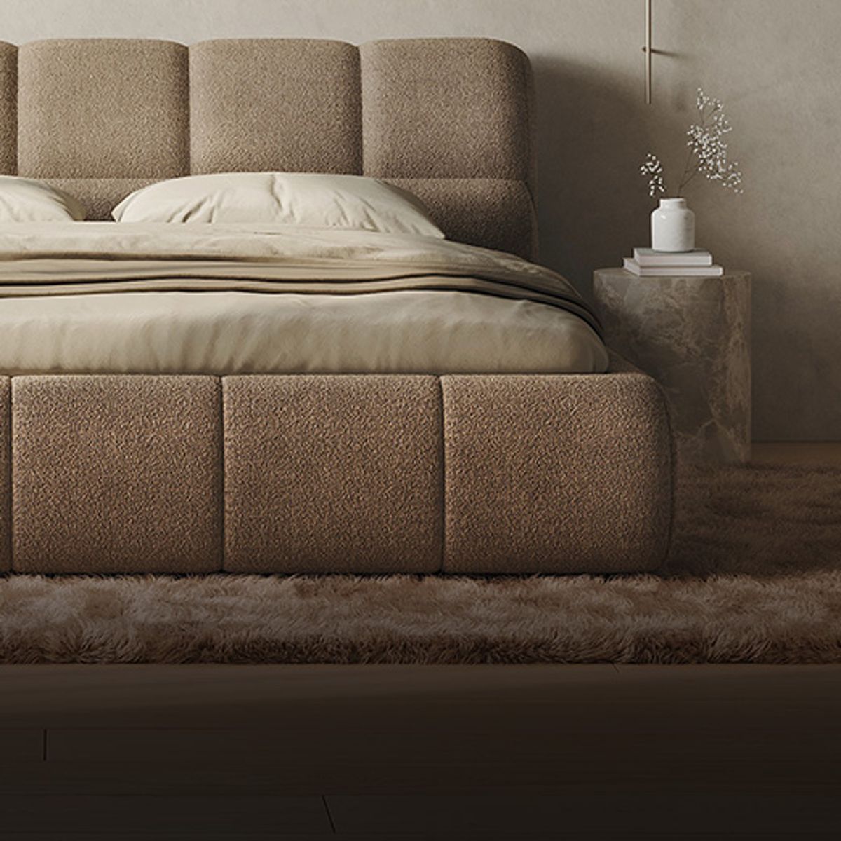 Gestoffeerd Bedframe Night Santiago | Swiss Sense