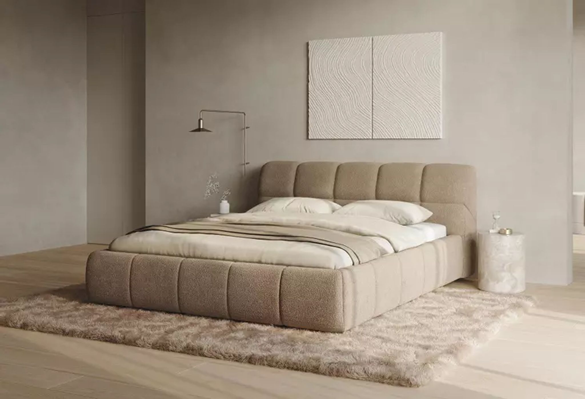 Gestoffeerd Bedframe Night Santiago | Swiss Sense
